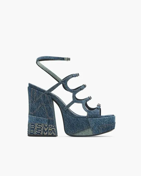 Marc Jacobs The Deconstructed Denim Kiki Platform Sandal