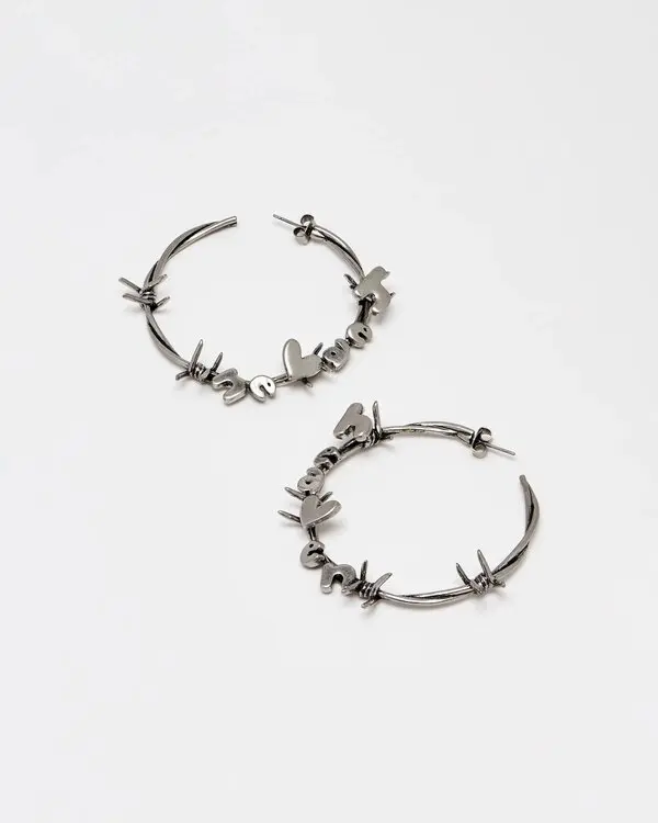 Marc Jacobs Barbed Wire Hoop Earrings