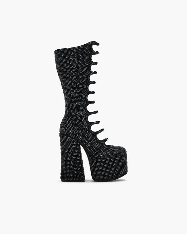 Marc Jacobs The Rhinestone Kiki Knee-high Boots In Size