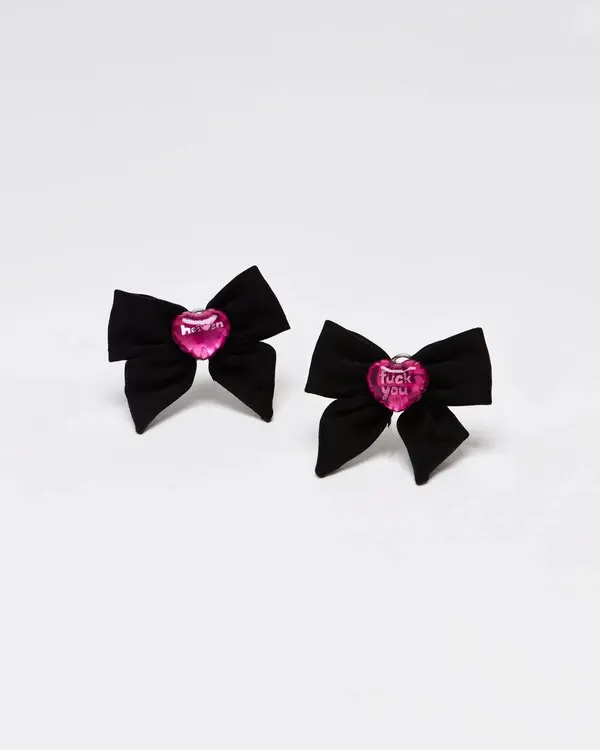 Marc Jacobs Heart Bow Earrings - Black Multi