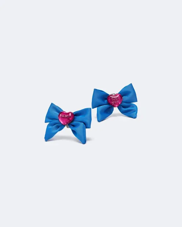 Marc Jacobs Heart Bow Earrings - Blue Multi