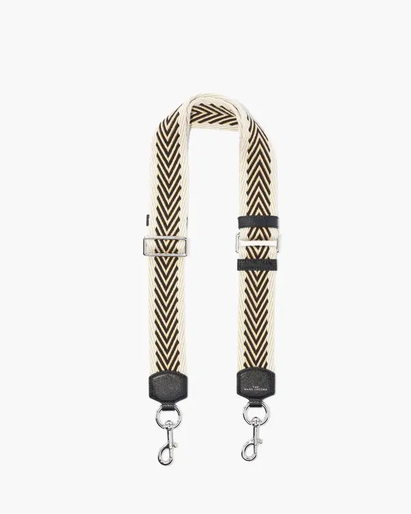 Marc Jacobs The Arrow Webbing Strap - Black Multi/nickel