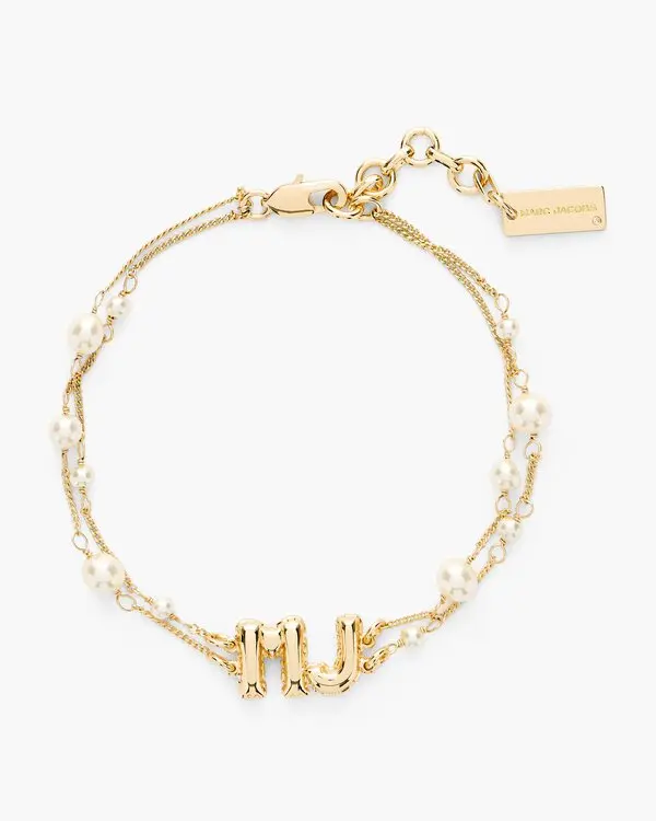 Marc Jacobs Pearl Mj Balloon Bracelet - Gold