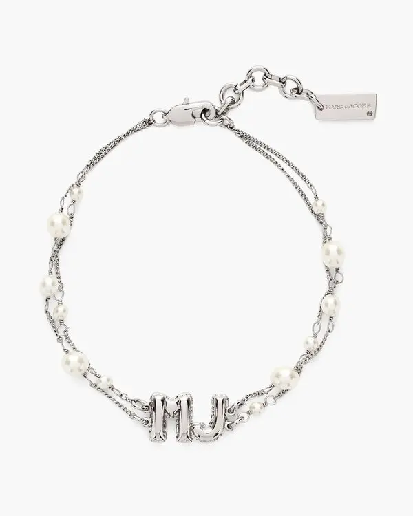 Marc Jacobs Pearl Mj Balloon Bracelet - Silver