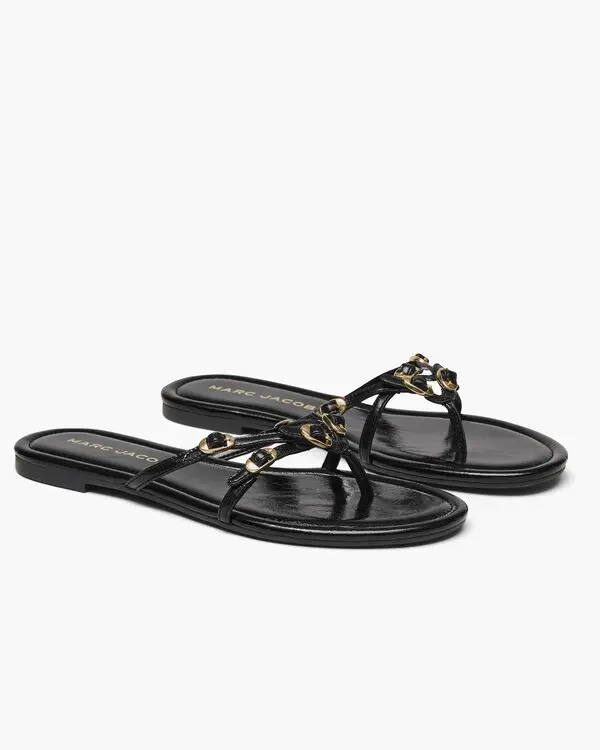 Marc Jacobs The Leather Kiki Sandal - Black