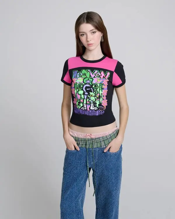 Marc Jacobs Do U Remember Panel Baby Tee In Size