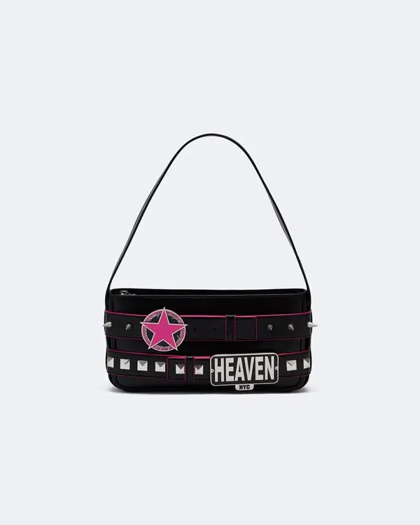 Marc Jacobs Leather Belt Shoulder Bag With Star And Heaven Detail
