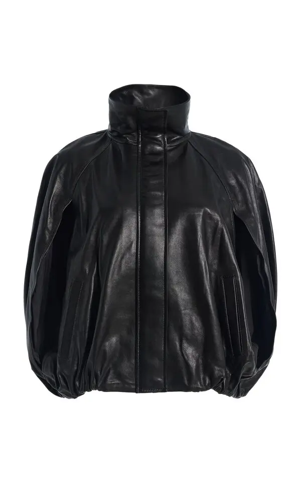 Simkhai Jada Leather Cape Jacket