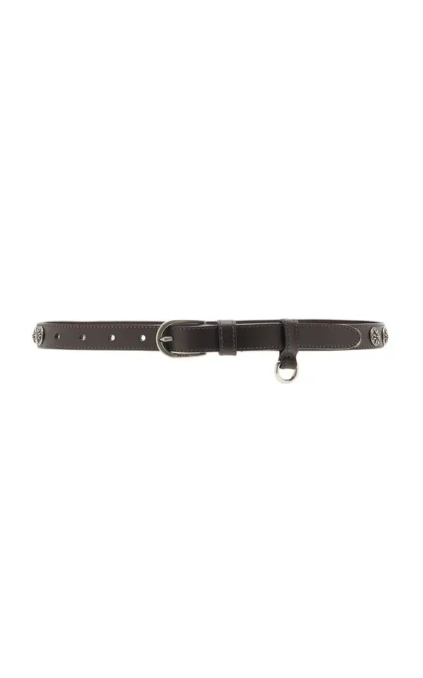 Prada Horseshoe Buckle Leather Belt - Brown