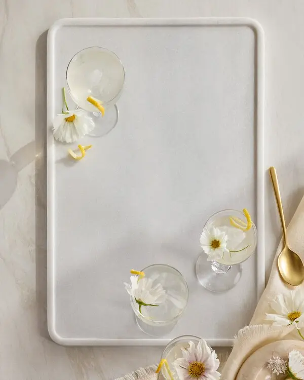 Quince Marble Rectangular Tray