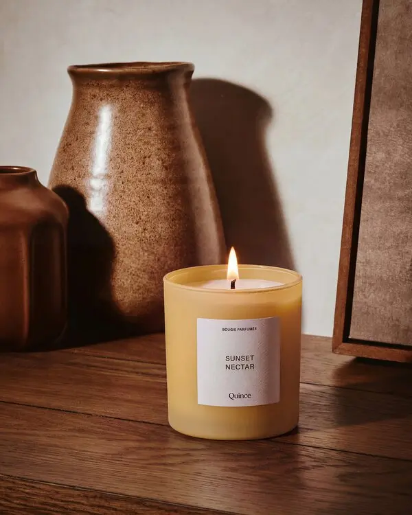 Quince Sunset Nectar Limited Edition Candle, Plant-based Wax