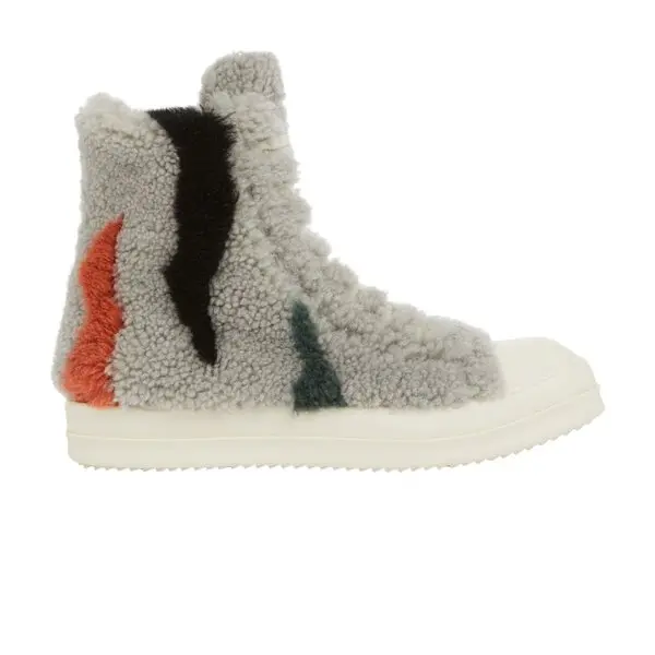 Rick Owens Strobe High-top "pearl Zebra" Boots