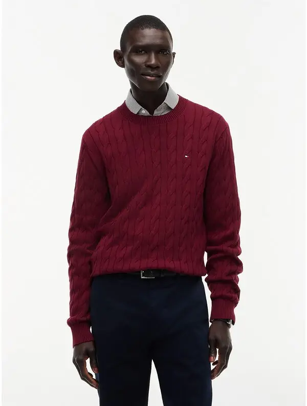 Tommy Hilfiger Cable Knit Crewneck Sweater
