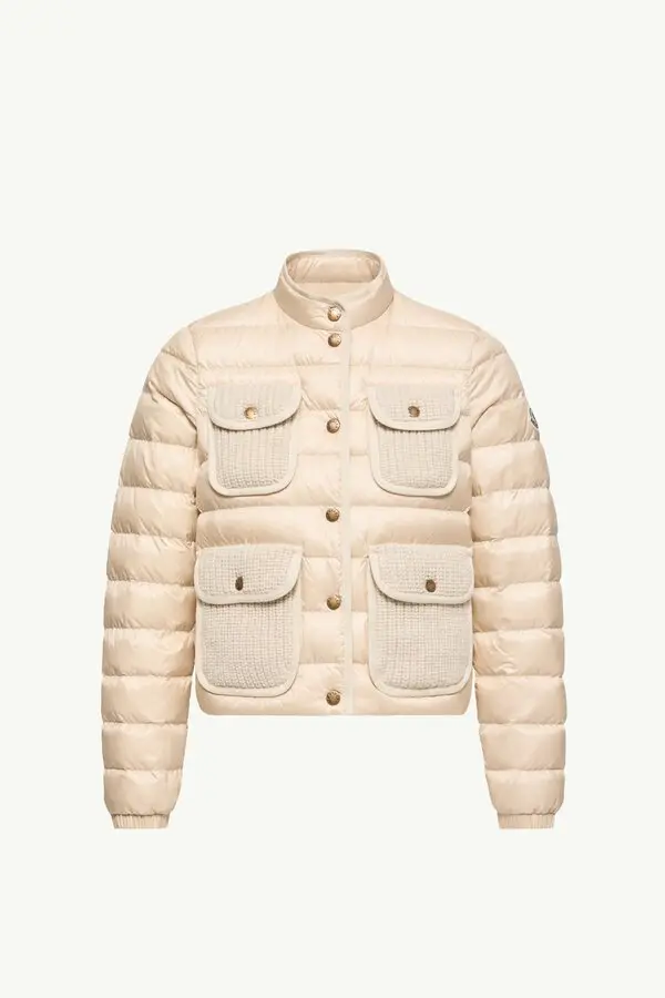Moncler Furet Wool & Cashmere Trimmed Short Down Jacket