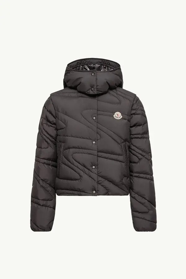 Moncler Leona 2-in-1 Hooded Short Down Jacket