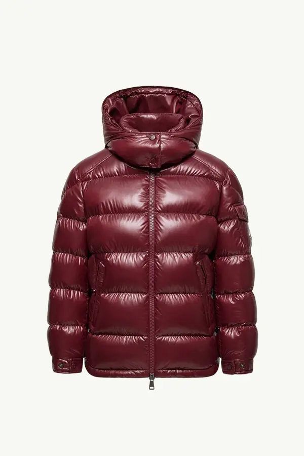Moncler Maire Hooded Short Down Jacket - Red