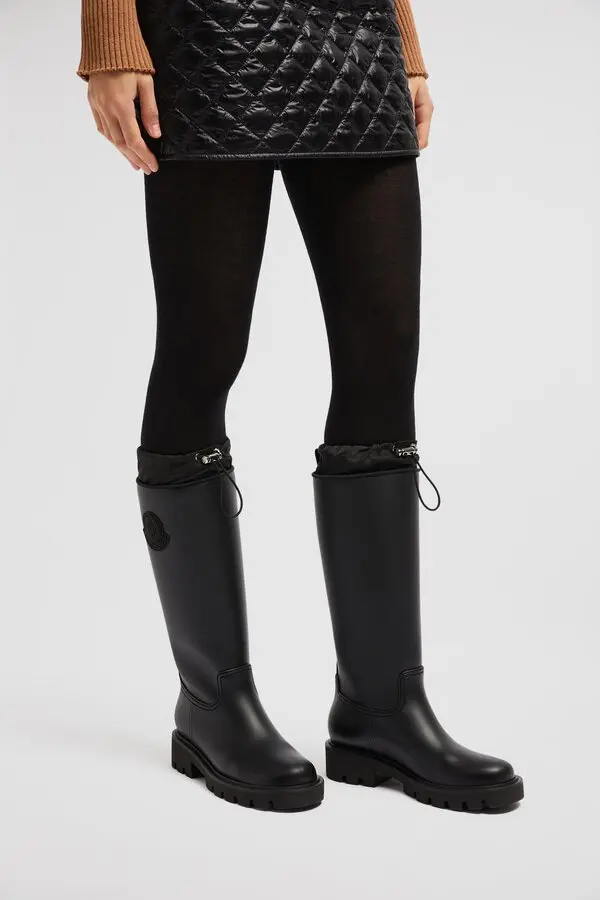Moncler Kickstream High Rain Boots - Black