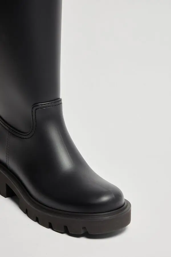 Moncler Kickstream High Rain Boots - Black