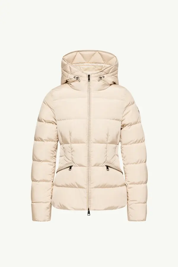 Moncler Avoce Hooded Short Down Jacket - Beige
