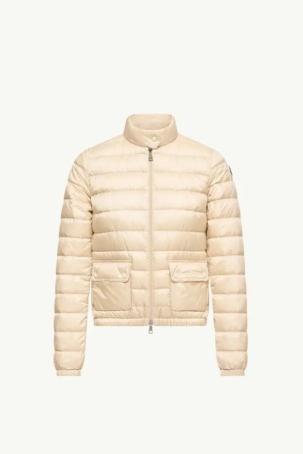Moncler Lans Packable Short Down Jacket - Beige