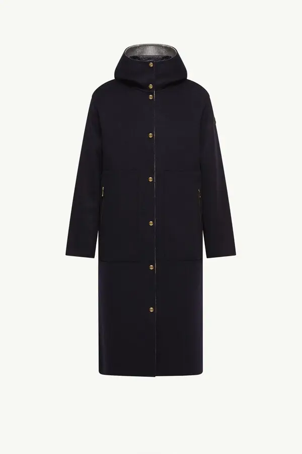 Moncler Anthrene 3-in-1 Wool & Cashmere Blend Hooded Down Jacket - Blue