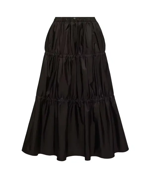 Moncler Ruffled Mid-length Skirt - Black