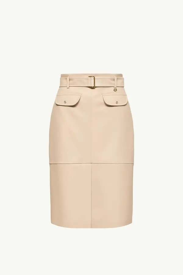Moncler Knee-length Leather Skirt