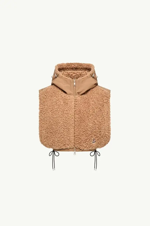 Moncler Teddy Fleece Hooded Padded Bib