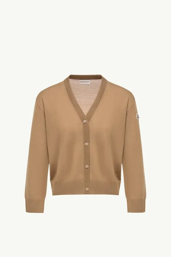 Moncler Wool Cardigan - Beige