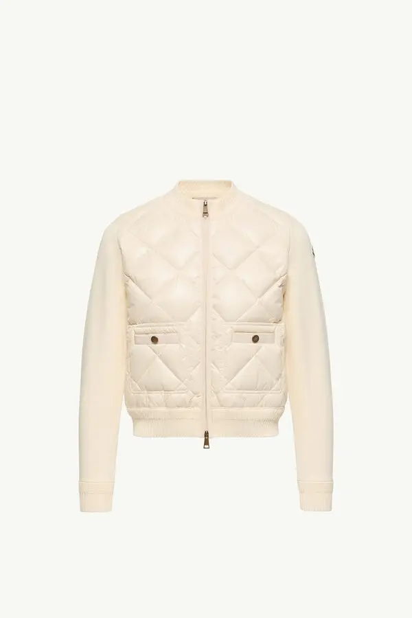 Moncler Cotton Padded Cardigan - White