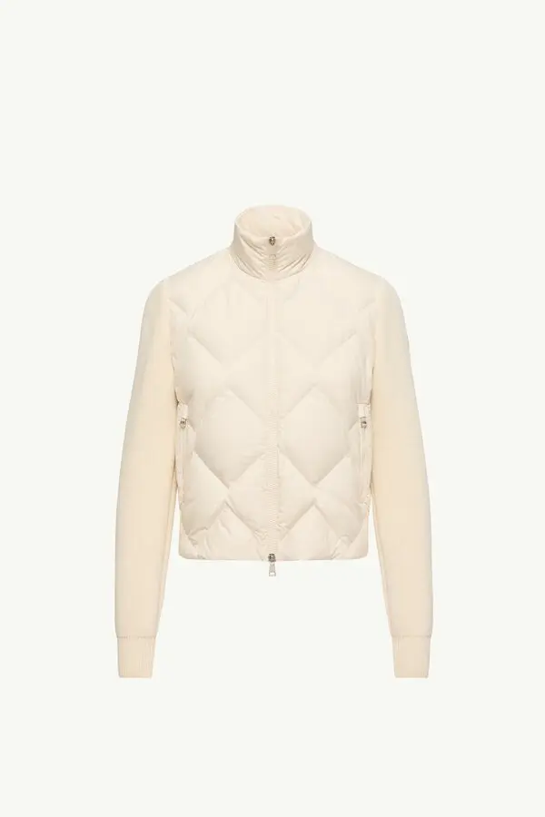 Moncler Wool & Cashmere Padded Zip-up Cardigan
