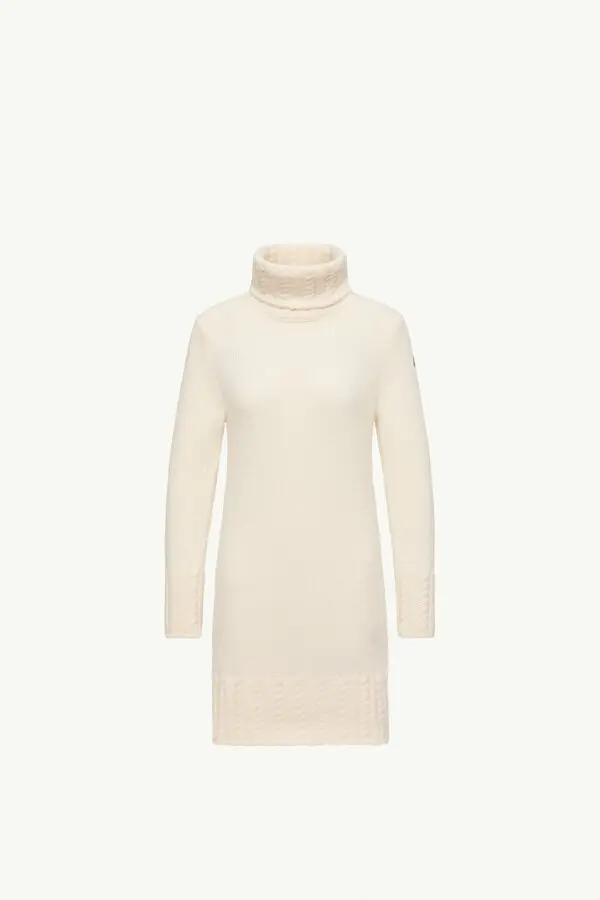 Moncler Alpaca Blend Knit Turtleneck Dress