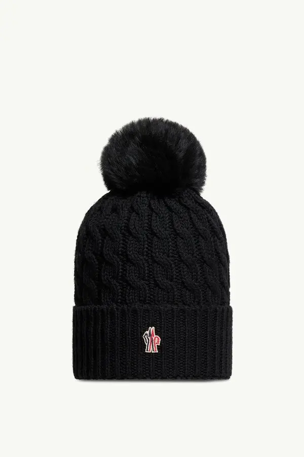 Moncler Wool Beanie With Pom Pom