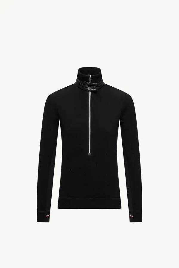 Moncler Half-zip Turtleneck - Black