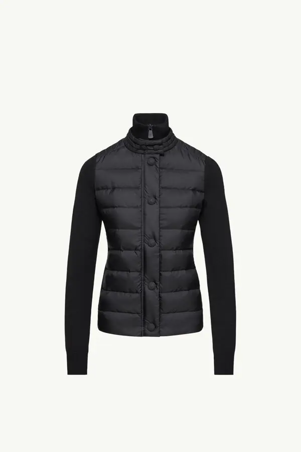 Moncler Padded Wool Blend Cardigan