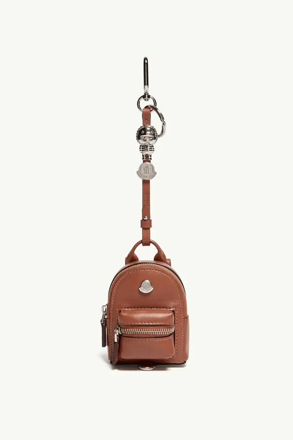 Moncler Backpack Leather Key Holder - Brown