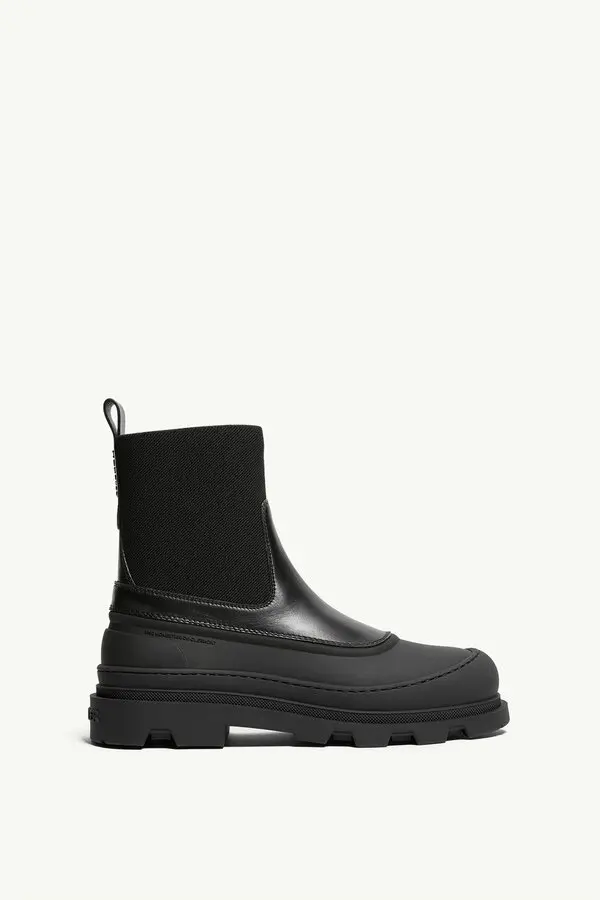 Moncler Vera Edge Leather Ankle Boots