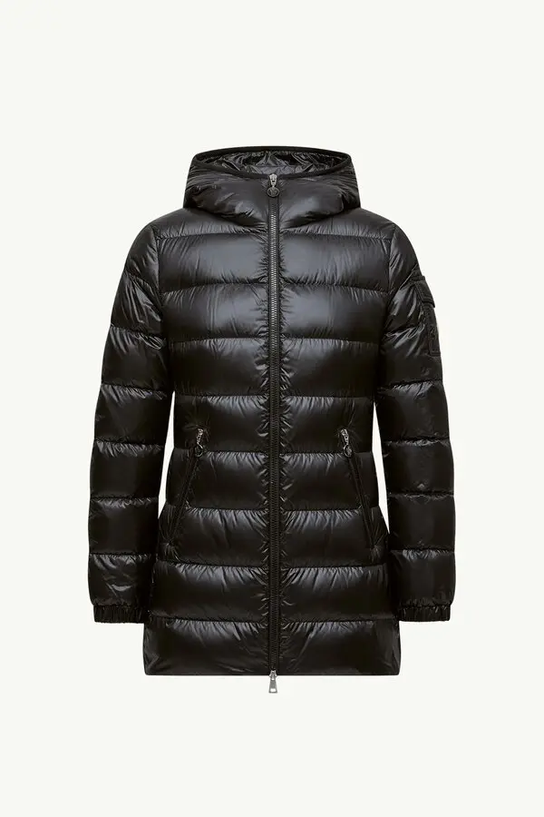 Moncler Glements Hooded Mid-length Down Jacket