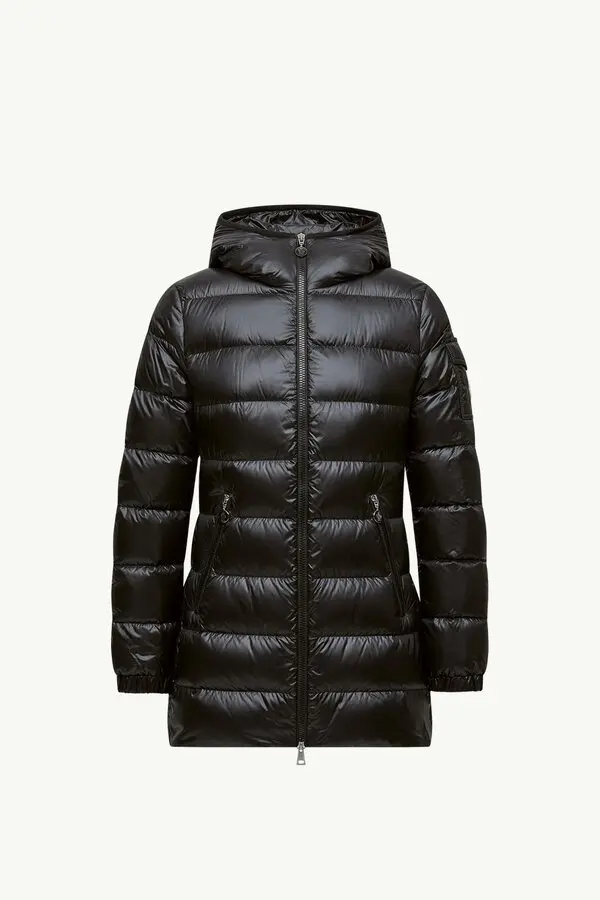 Moncler Glements Hooded Mid-length Down Jacket