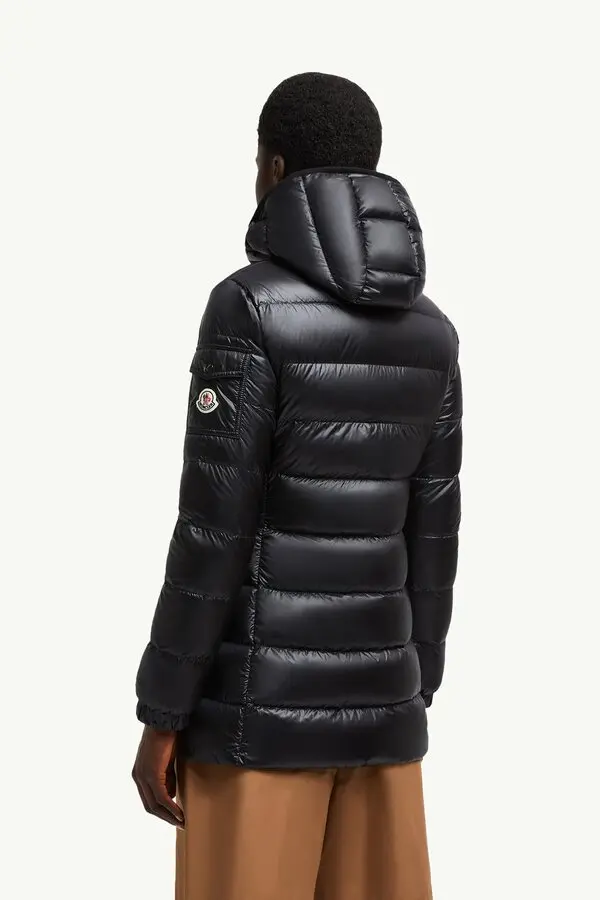 Moncler Glements Hooded Mid-length Down Jacket