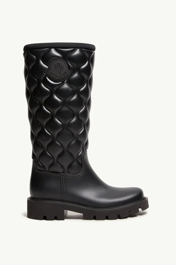 Moncler Kickstream High Rain Boots - Black
