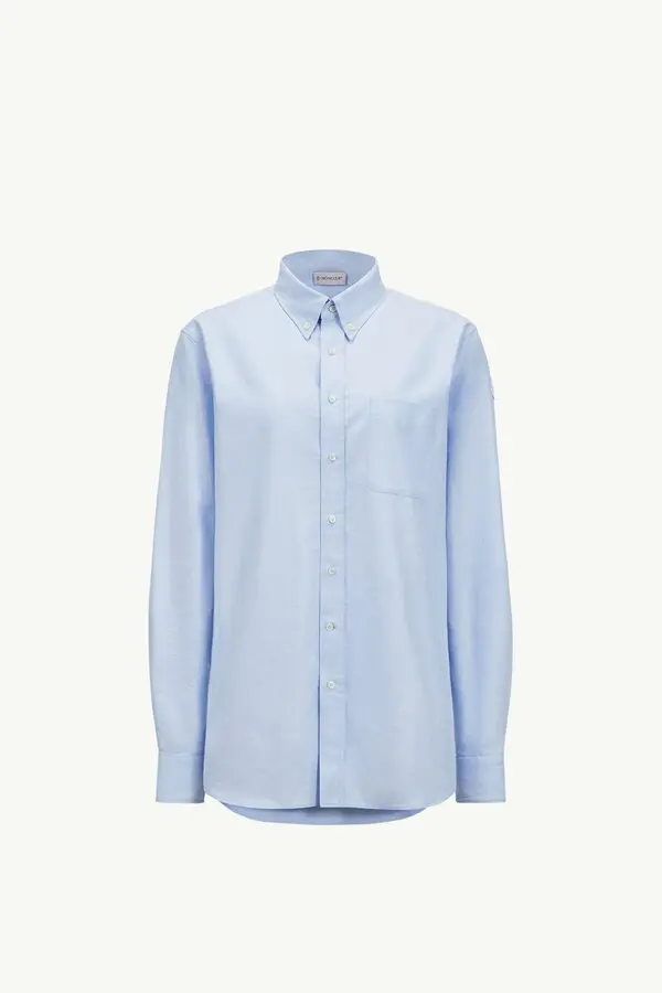 Moncler Long Sleeve Oxford Cotton Shirt