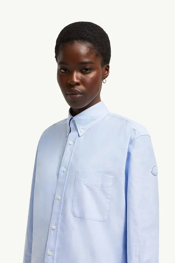 Moncler Long Sleeve Oxford Cotton Shirt