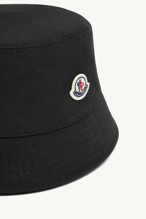 Moncler Cotton Blend Bucket Hat - Black