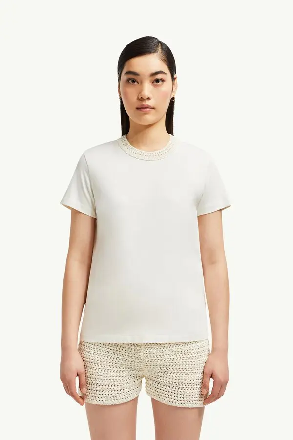Moncler Crochet Accent Cotton T-shirt