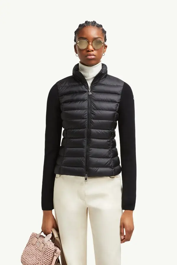 Moncler Padded Wool Zip-up Cardigan