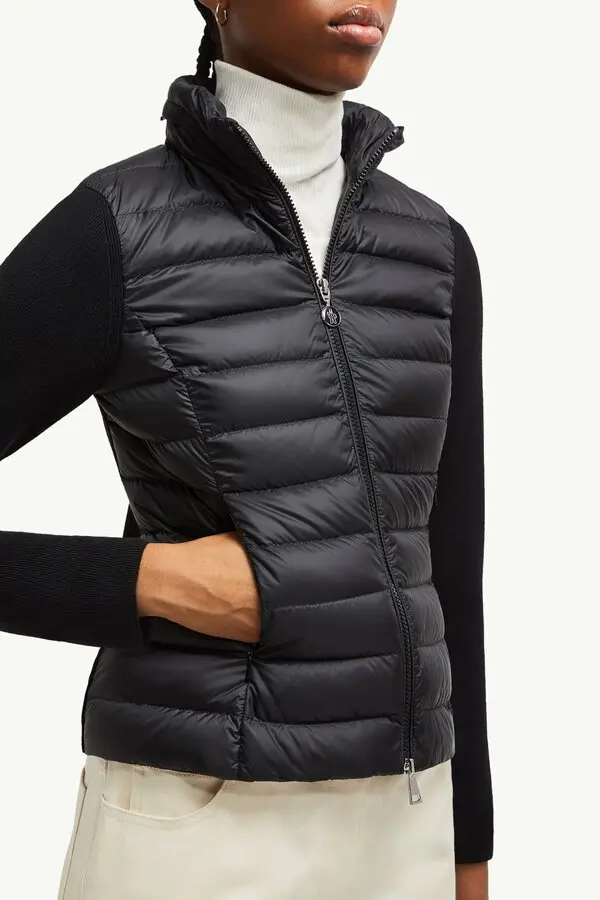Moncler Padded Wool Zip-up Cardigan