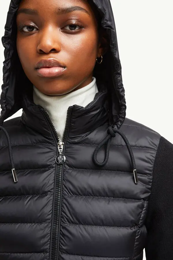 Moncler Padded Wool Zip-up Cardigan