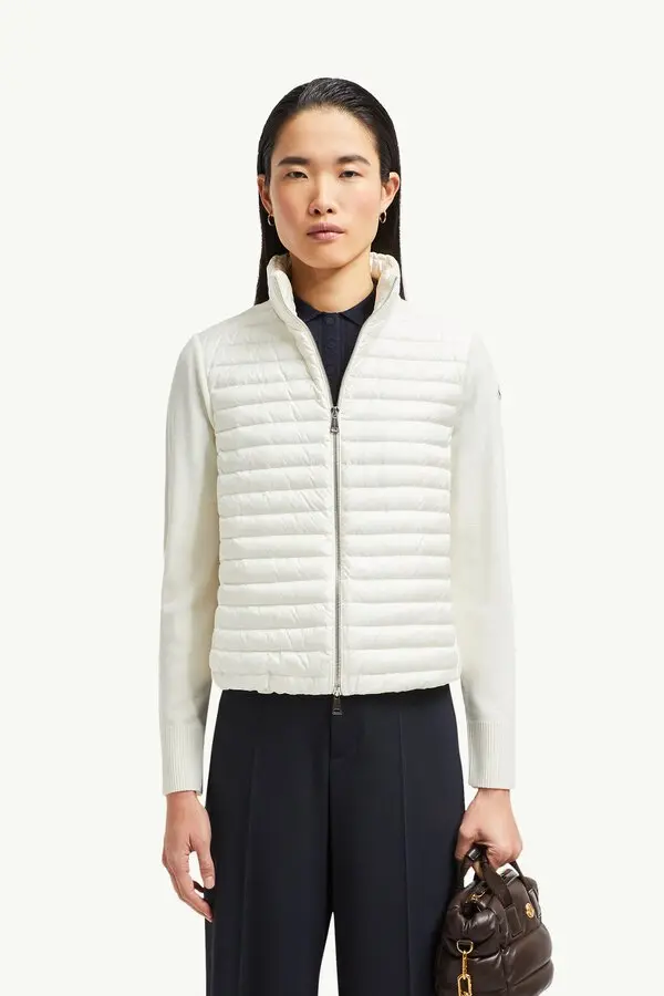 Moncler Padded Wool Zip-up Cardigan