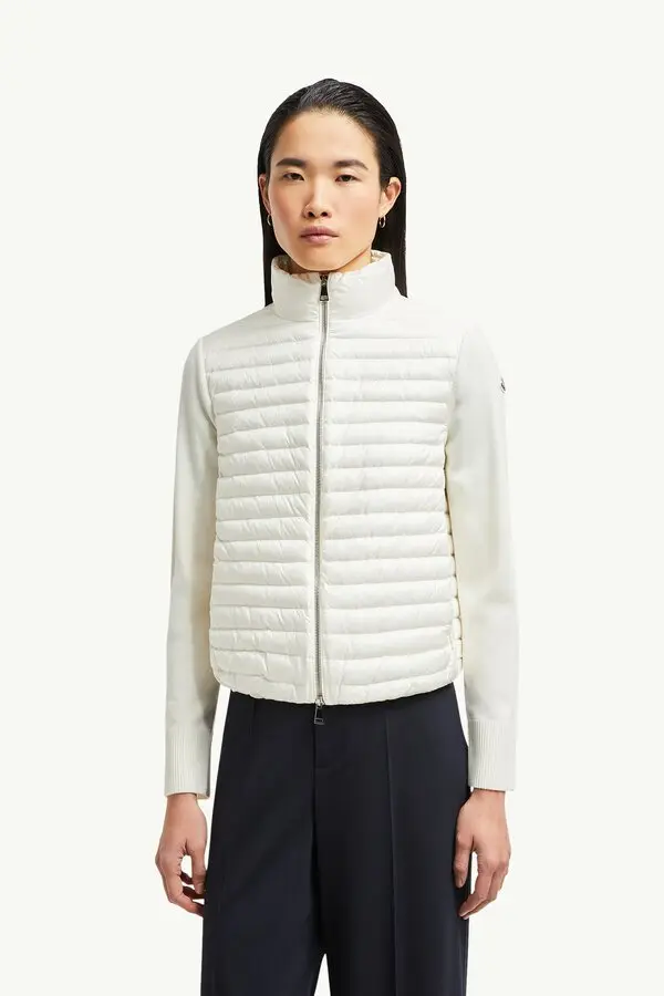 Moncler Padded Wool Zip-up Cardigan